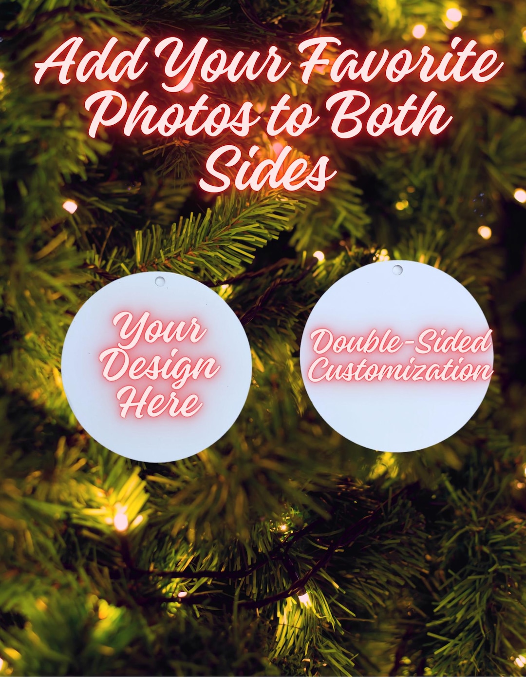 Custom Double-sided Christmas Ornament | Personalized Photo Ornament ...