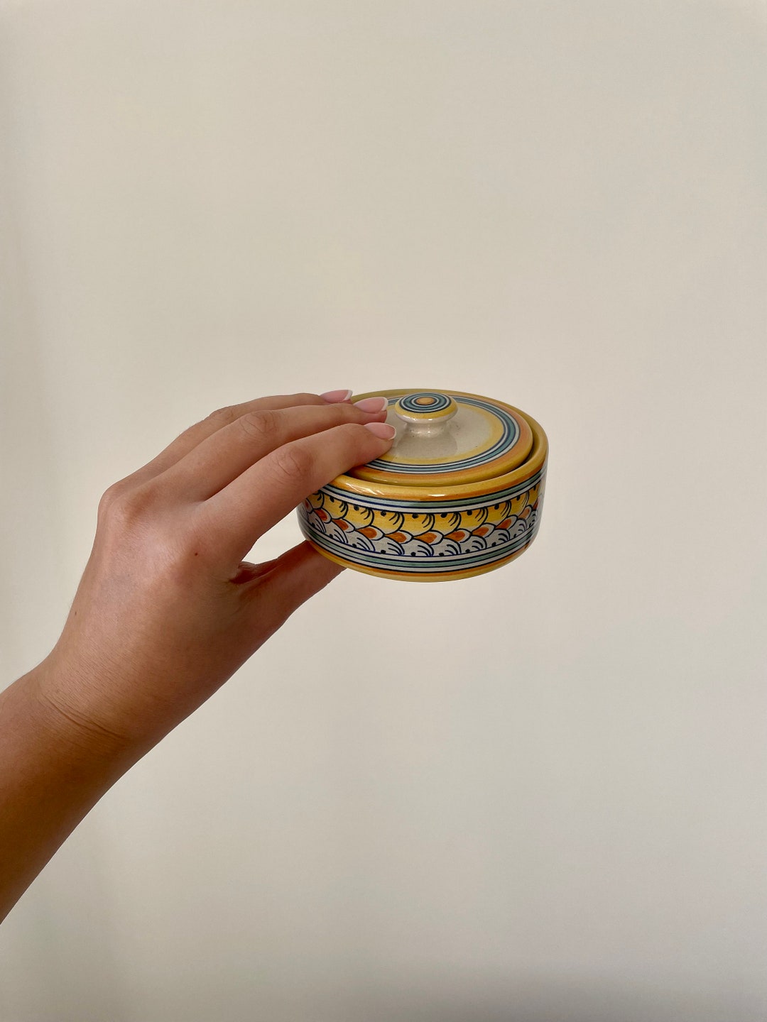 Hand-painted Majolica Lidded Jar, Maioliche Nulli, Deruta, Italy - Etsy