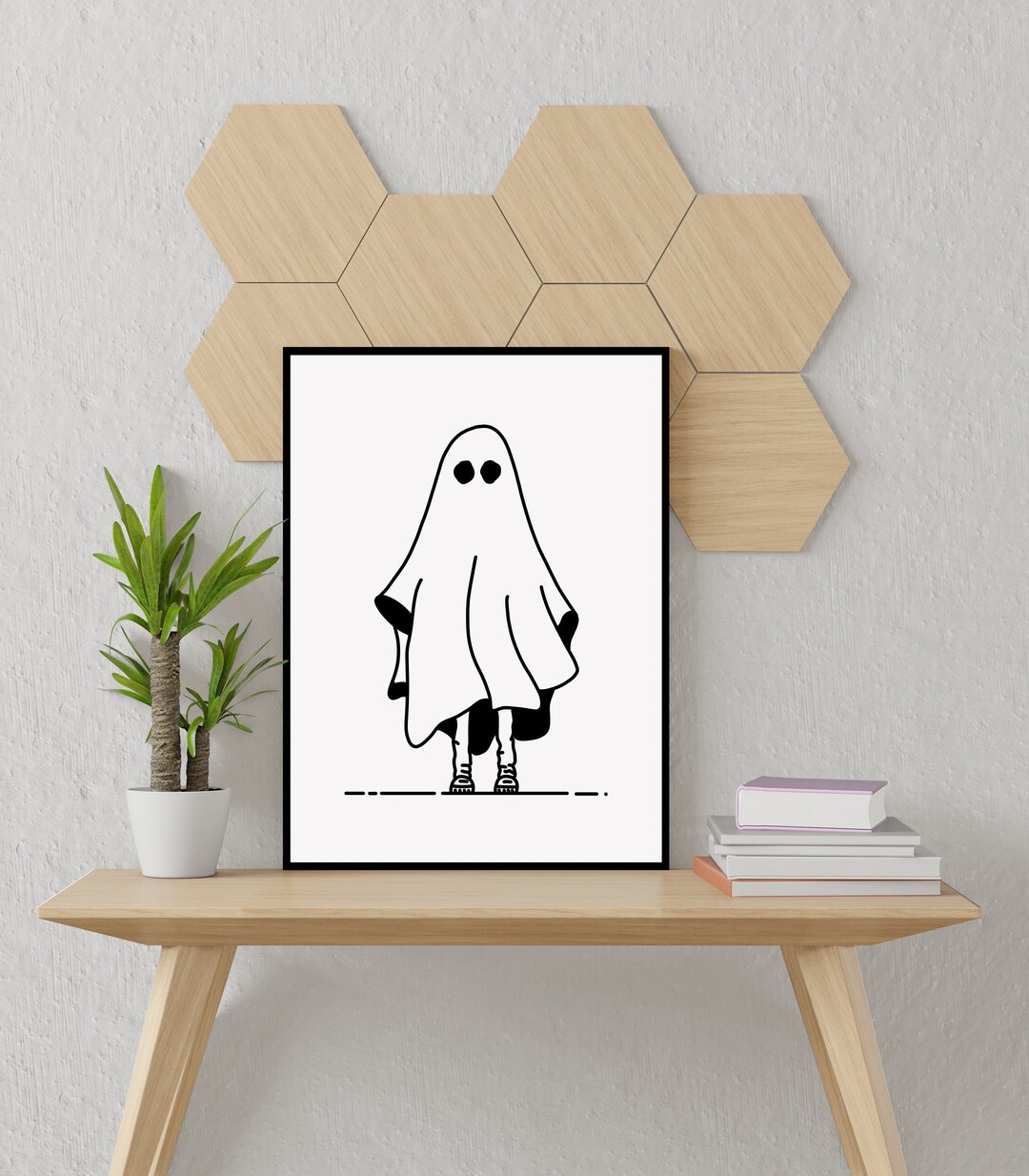 Ghost, PRINTABLE Wall Art, Funny Ghost Wall Art, Bedroom Decor, Digital ...