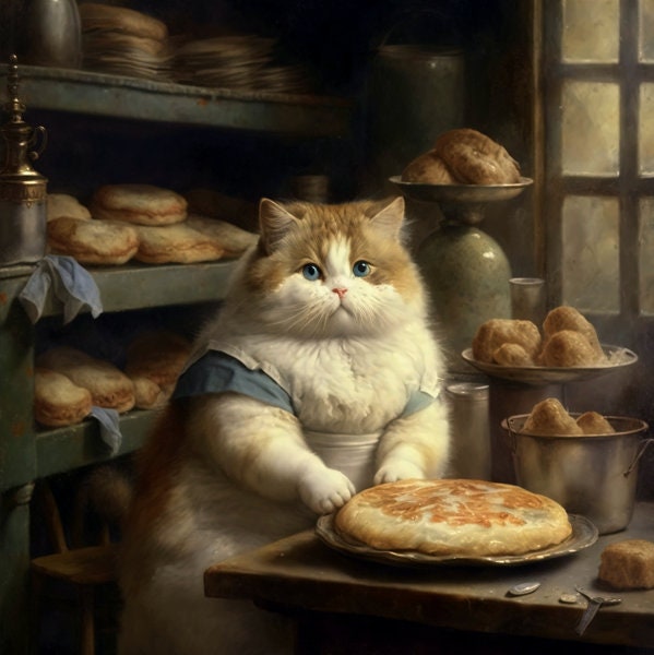 Munchkin Cat Chef Series Bakery Owner Printable Wall Art - Etsy