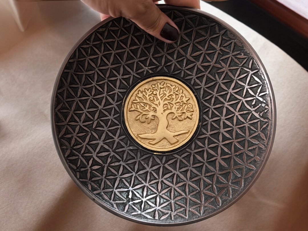 Incense Burner Bowl Yggdrasil - Antique Copper Bowl - Incense Bowl ...