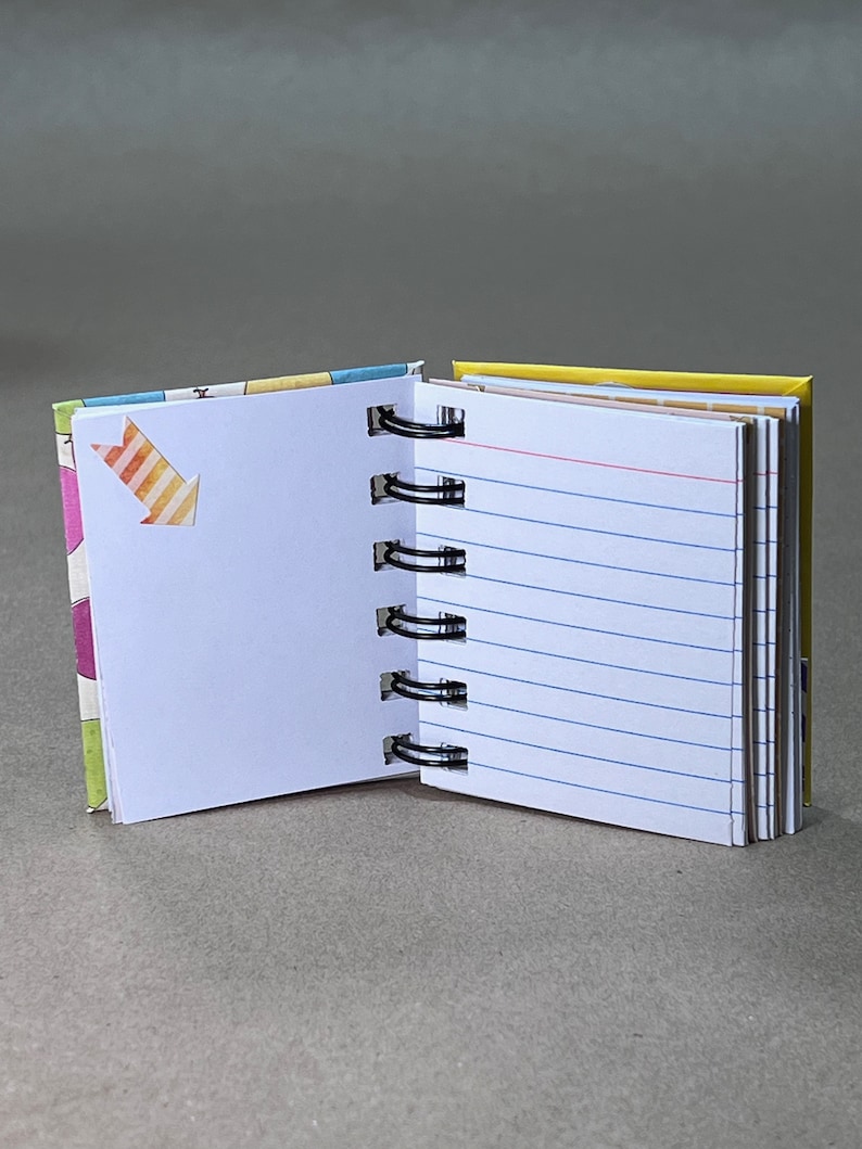 Multi-colored Miniature Notebook With Wire Spiral Binding - Etsy
