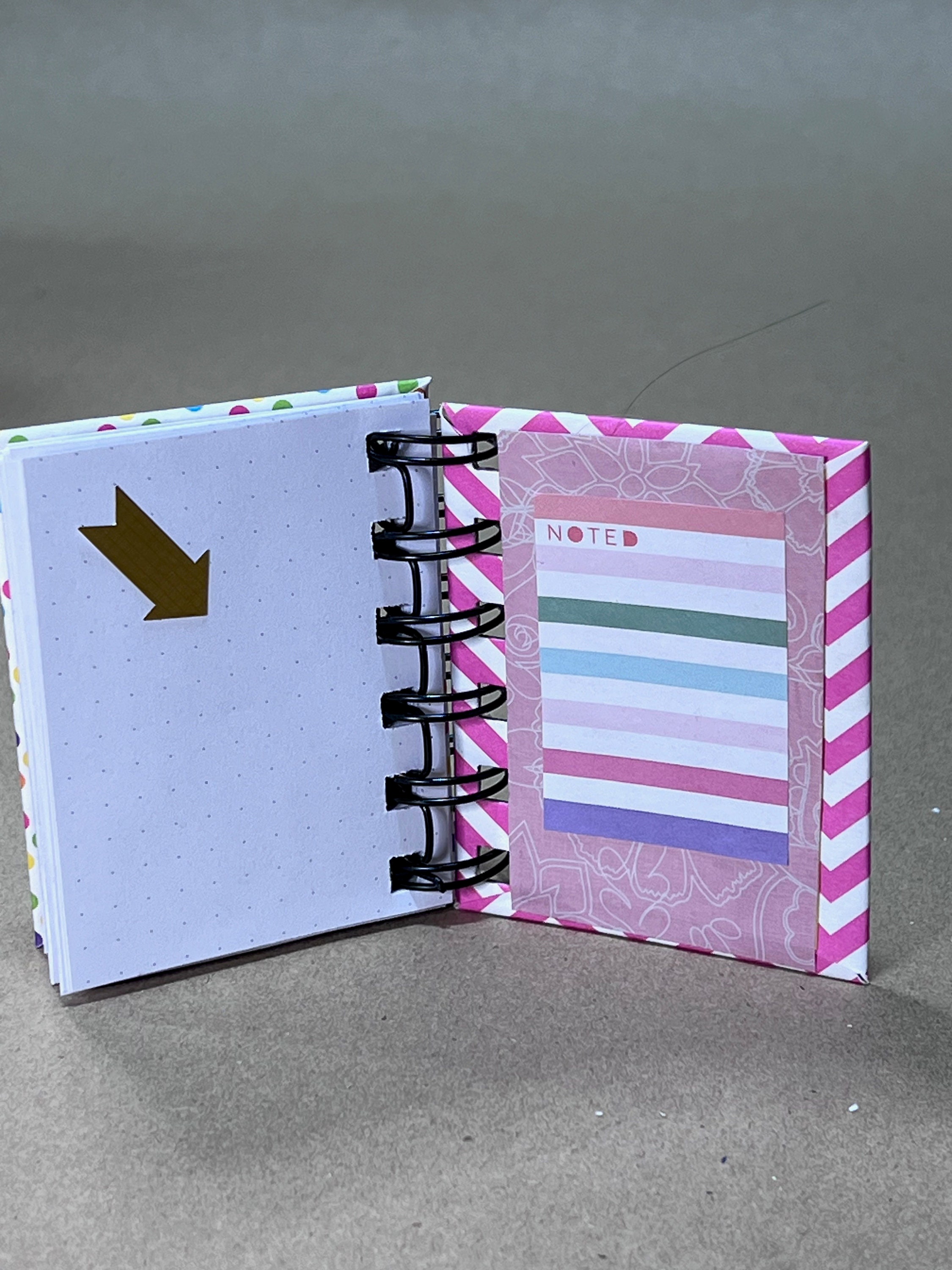 Mini Spiral-bound Notebook With Colorful Cover - Etsy
