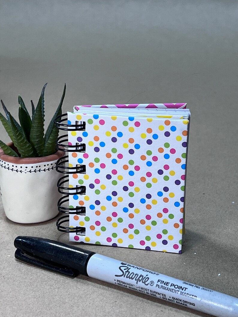 Mini Spiral-bound Notebook With Colorful Cover - Etsy