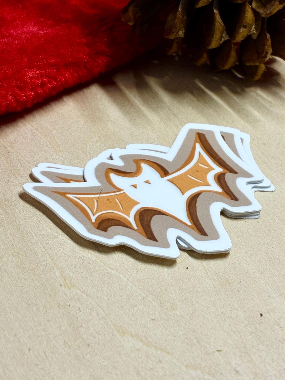 Bat Gingerbread Cookie Sticker, Food Sticker, Matte Sticker, Waterproof ...