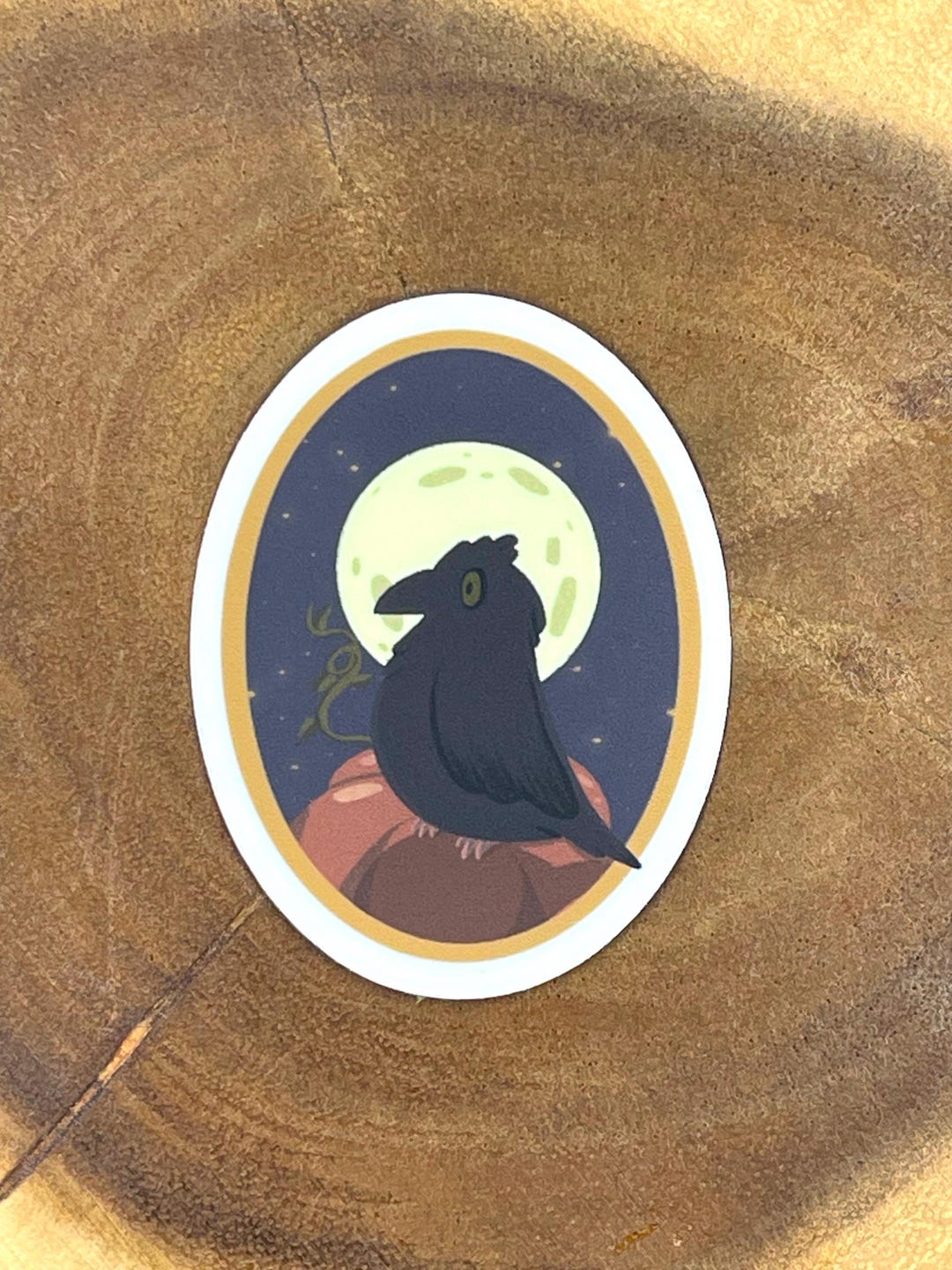 Midnight Crow Sticker, Matte Sticker, Waterproof Sticker, Dishwasher ...