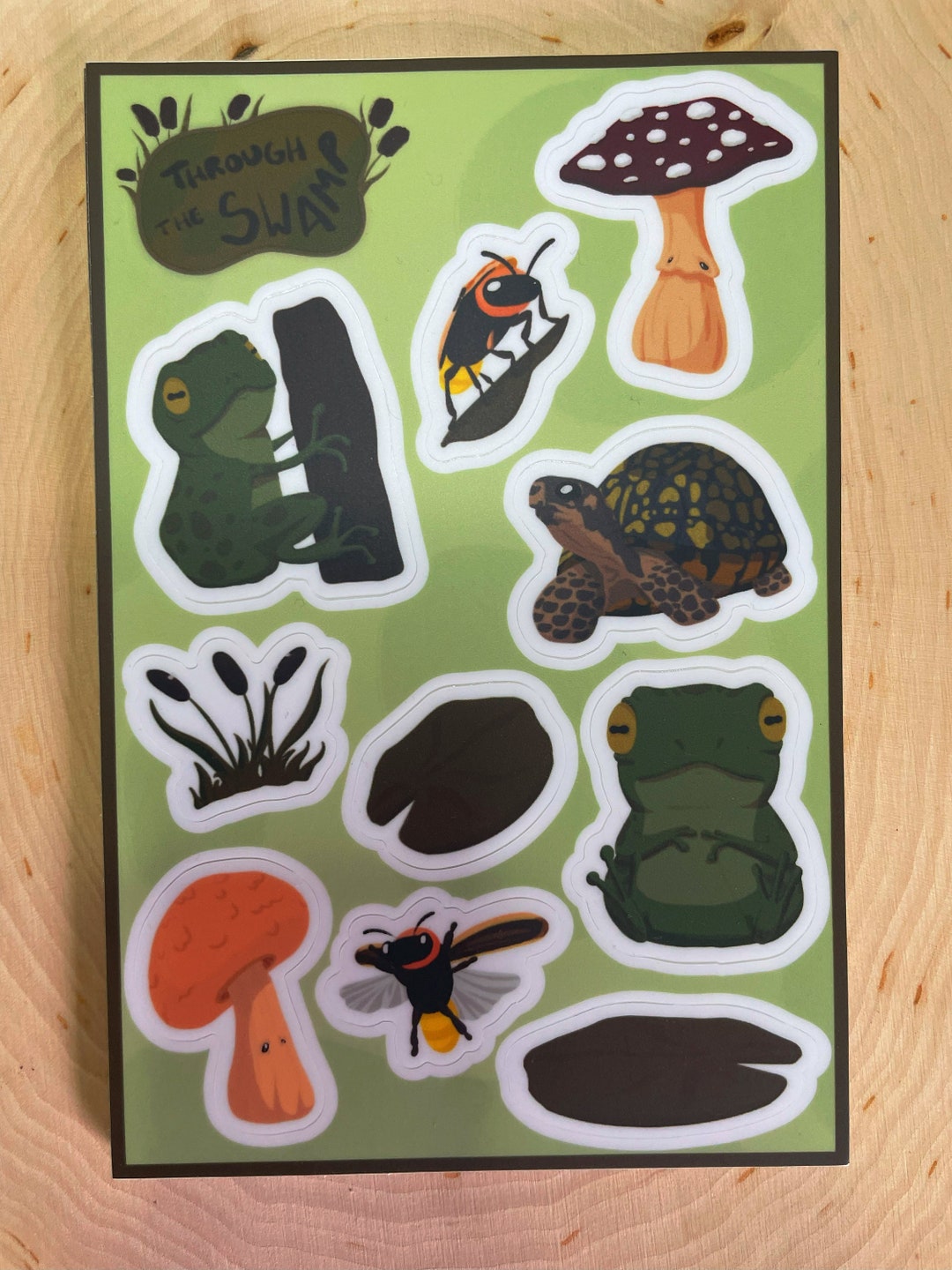 Through the Swamp Sticker Sheet, Waterproof Stickers, Dishwasher Safe ...