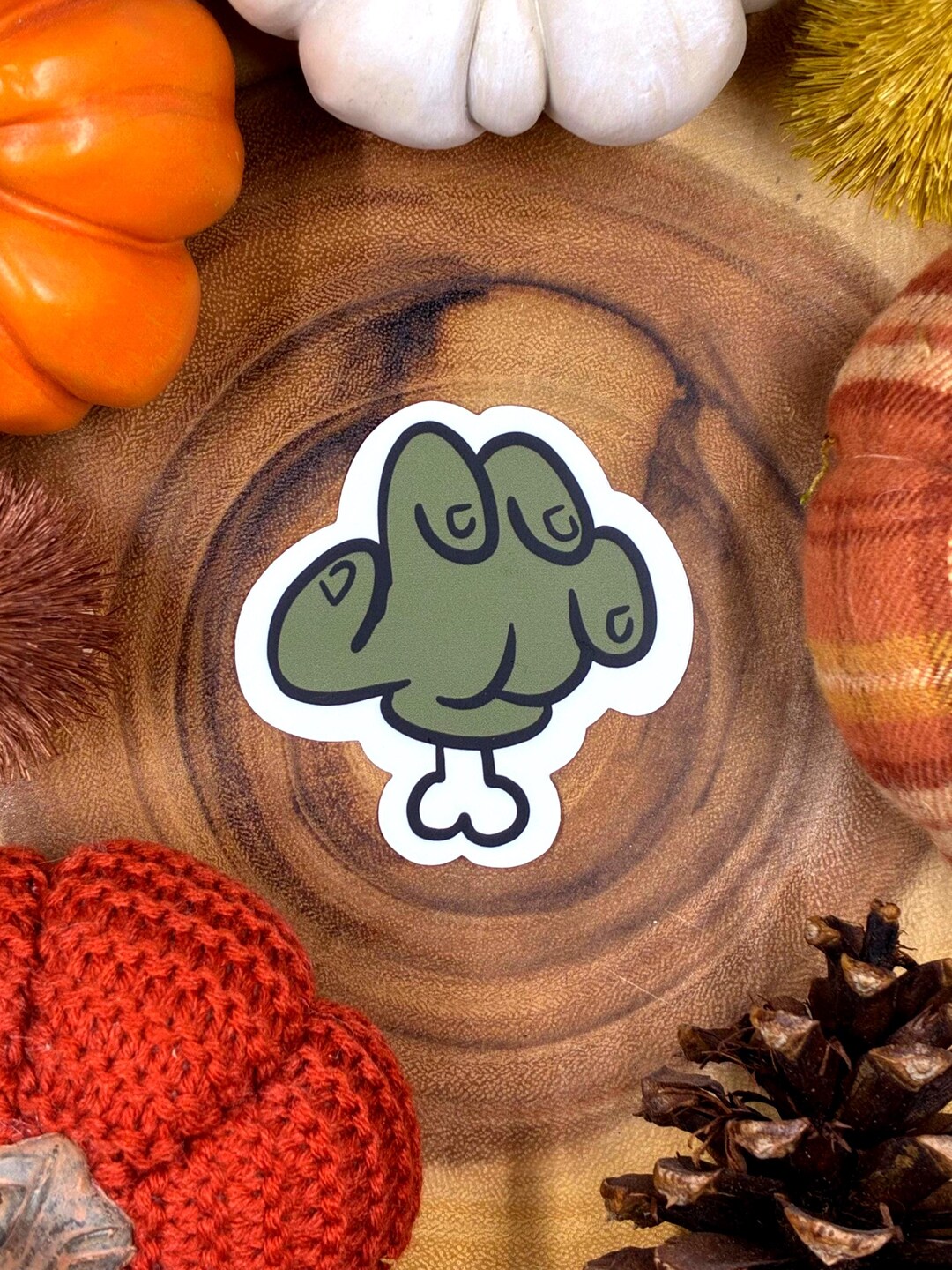 Cartoon Zombie Hand Sticker, Matte Sticker, Dishwasher Safe, Waterproof ...