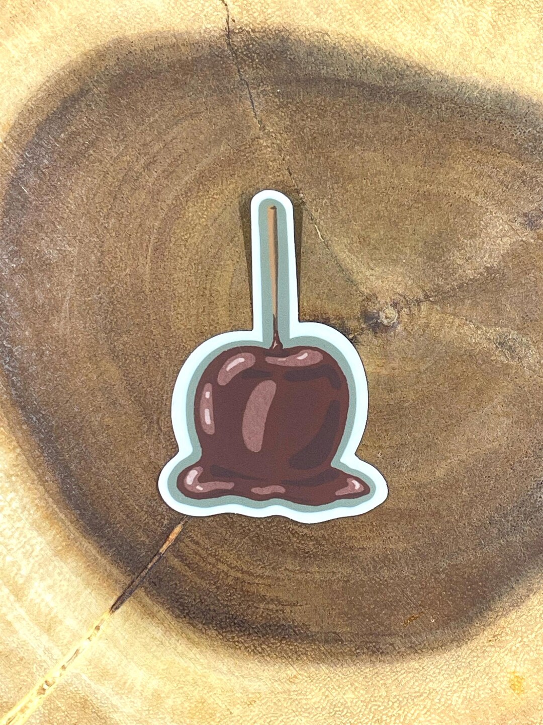 Caramel Apple Sticker, Matte Sticker, Waterproof Sticker, Dishwasher ...