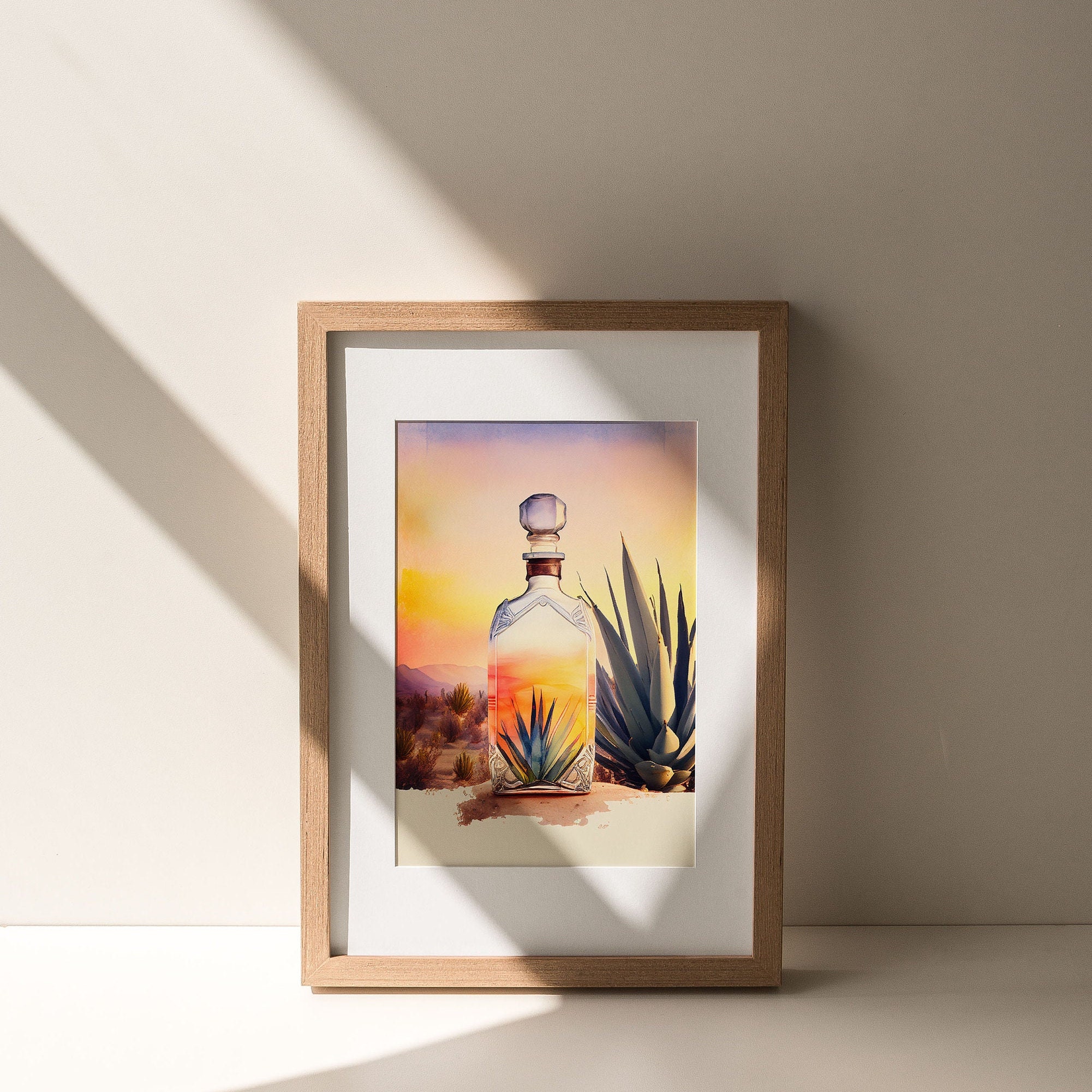 Tijuana Tequila Wall Art, Watercolor Digital Painting, Mexican Inspired ...