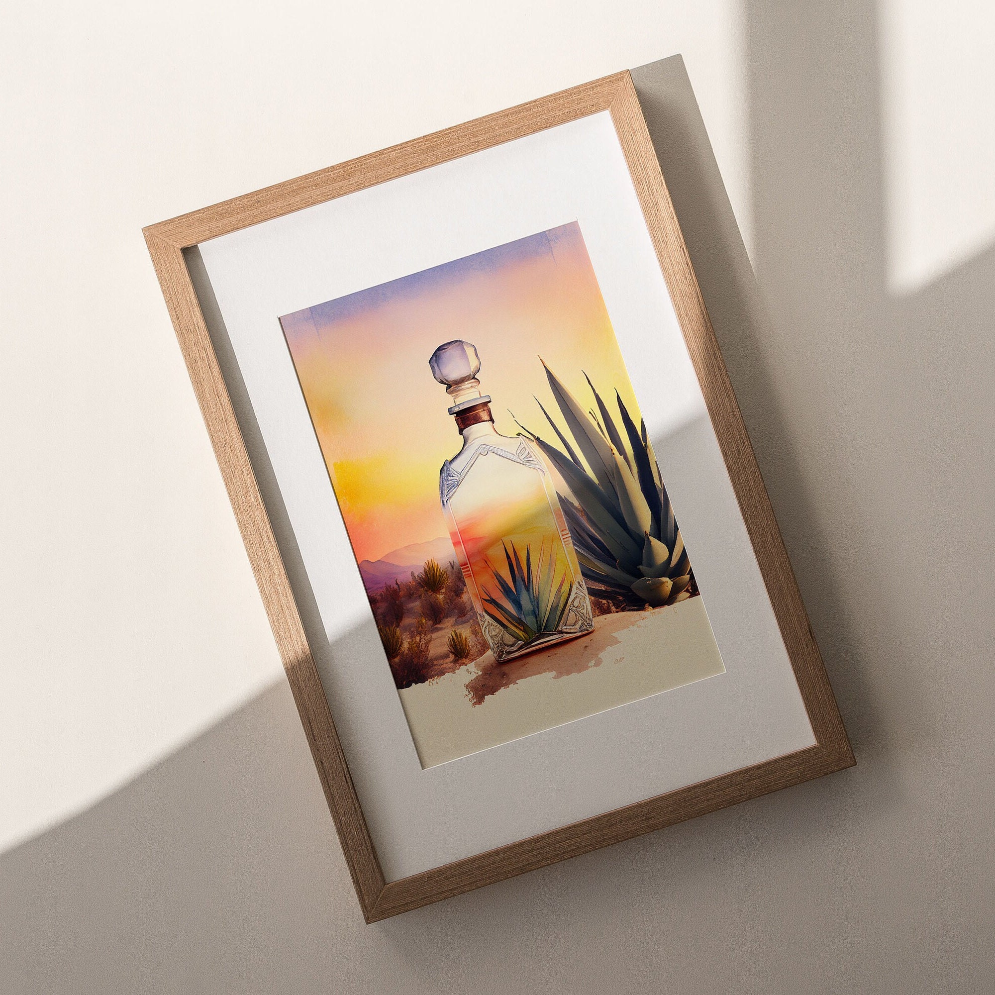 Tijuana Tequila Wall Art, Watercolor Digital Painting, Mexican Inspired ...