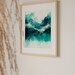 Ocean Waves Abstract Blue Wall Art, Deep Sea Nautical Color Painting ...