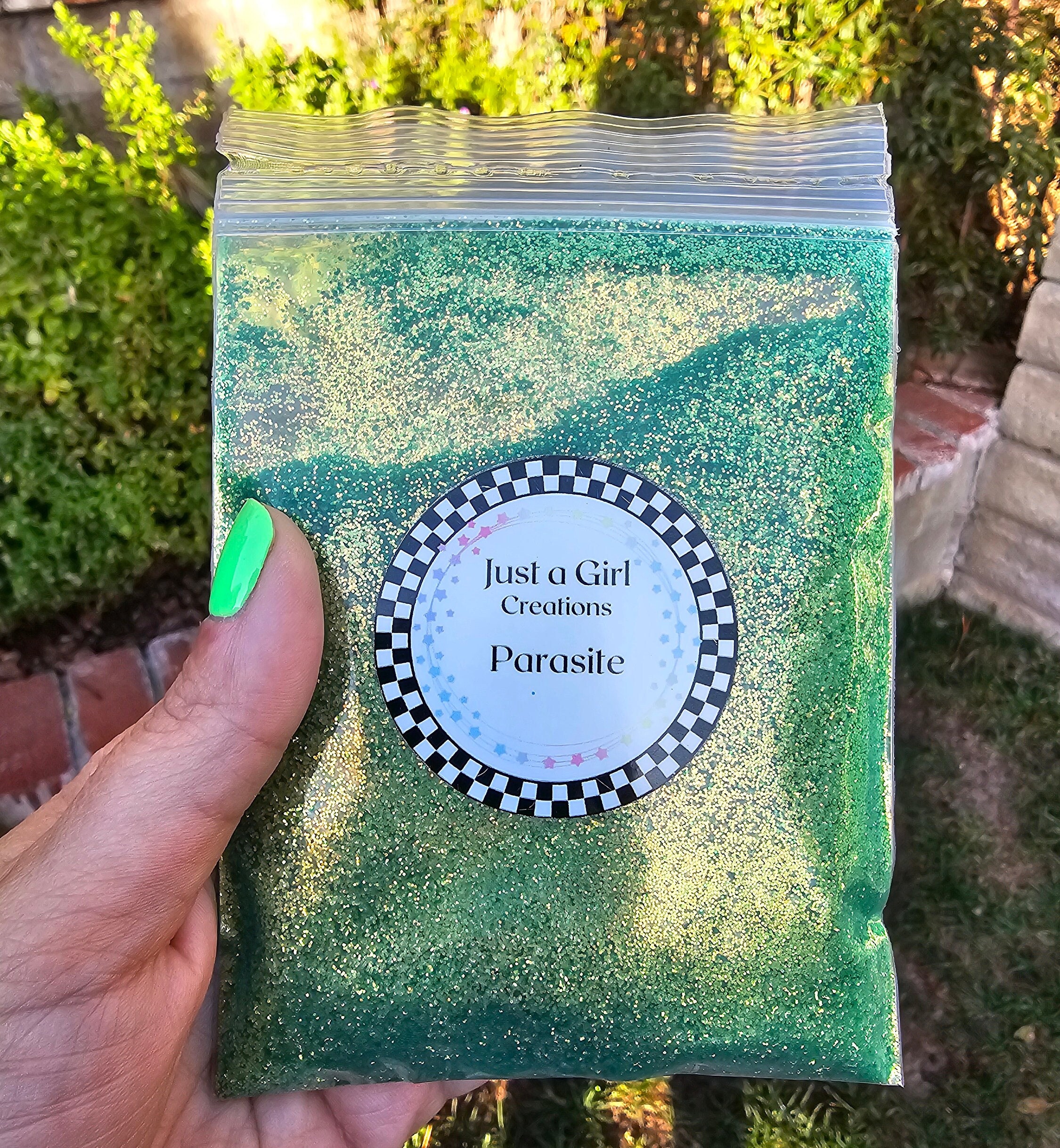 Green Glitter, Green Neon Glitter, Neon Green Glitter, Matte Polyester ...