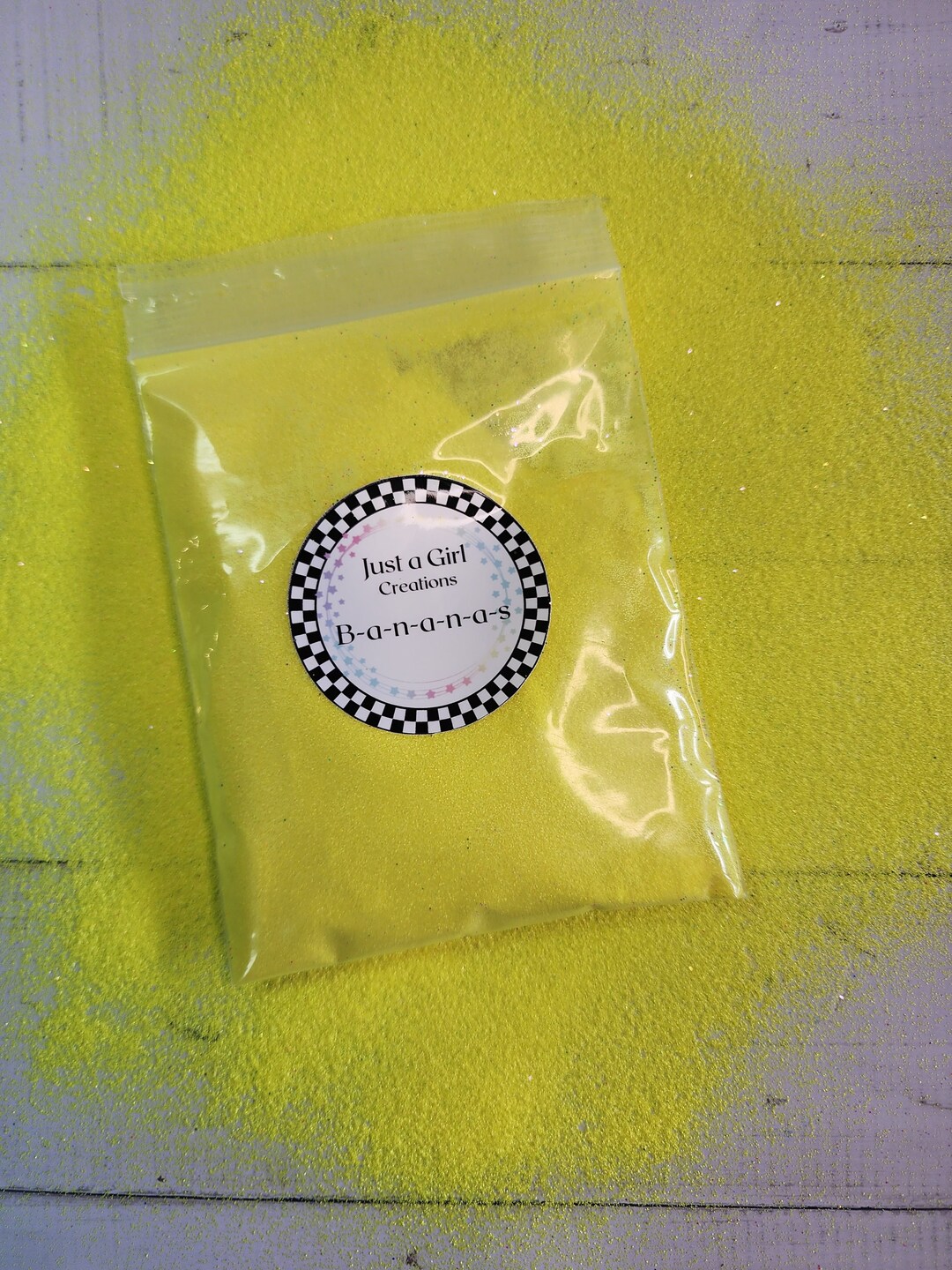 Bananas- Neon Yellow Matte Glitter, Matte Polyester Glitter, Fine ...