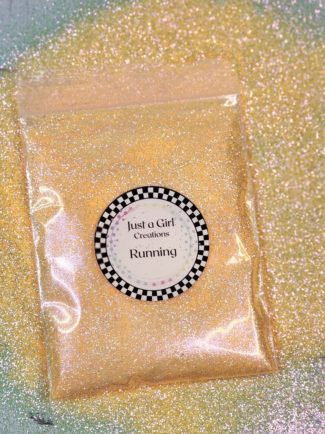 Running- Pastel Orange Rainbow Glitter, Rainbow Polyester Glitter, Fine ...
