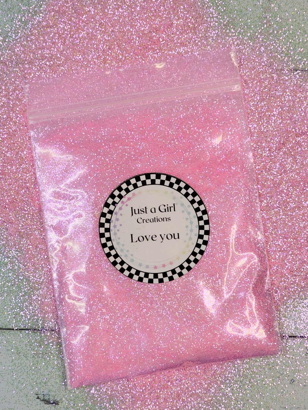 Love You-pink Rainbow Glitter, Rainbow Polyester Glitter, Fine Glitter ...