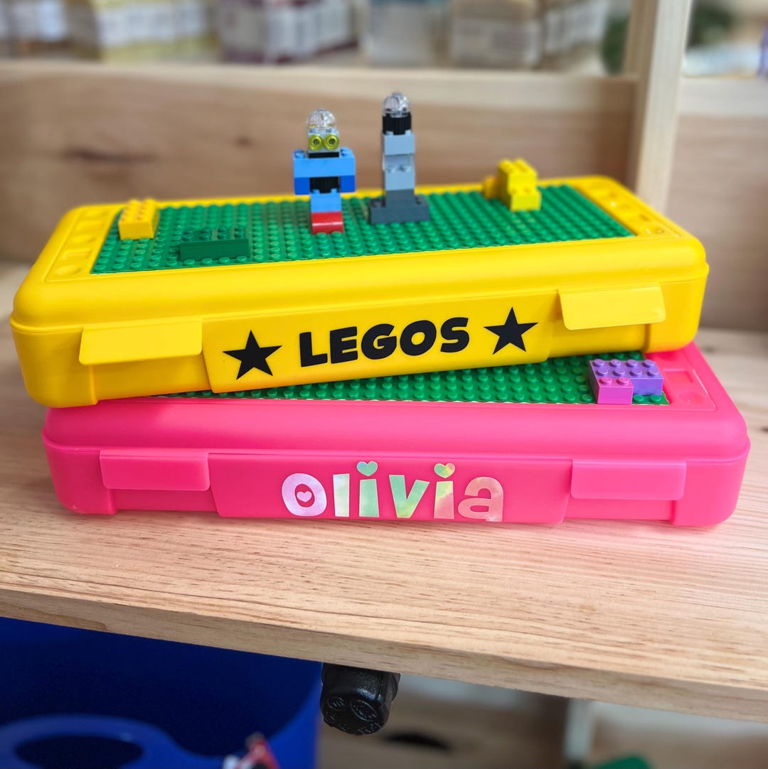 Personalized Building Blocks Travel Box and Storage Case With Building ...