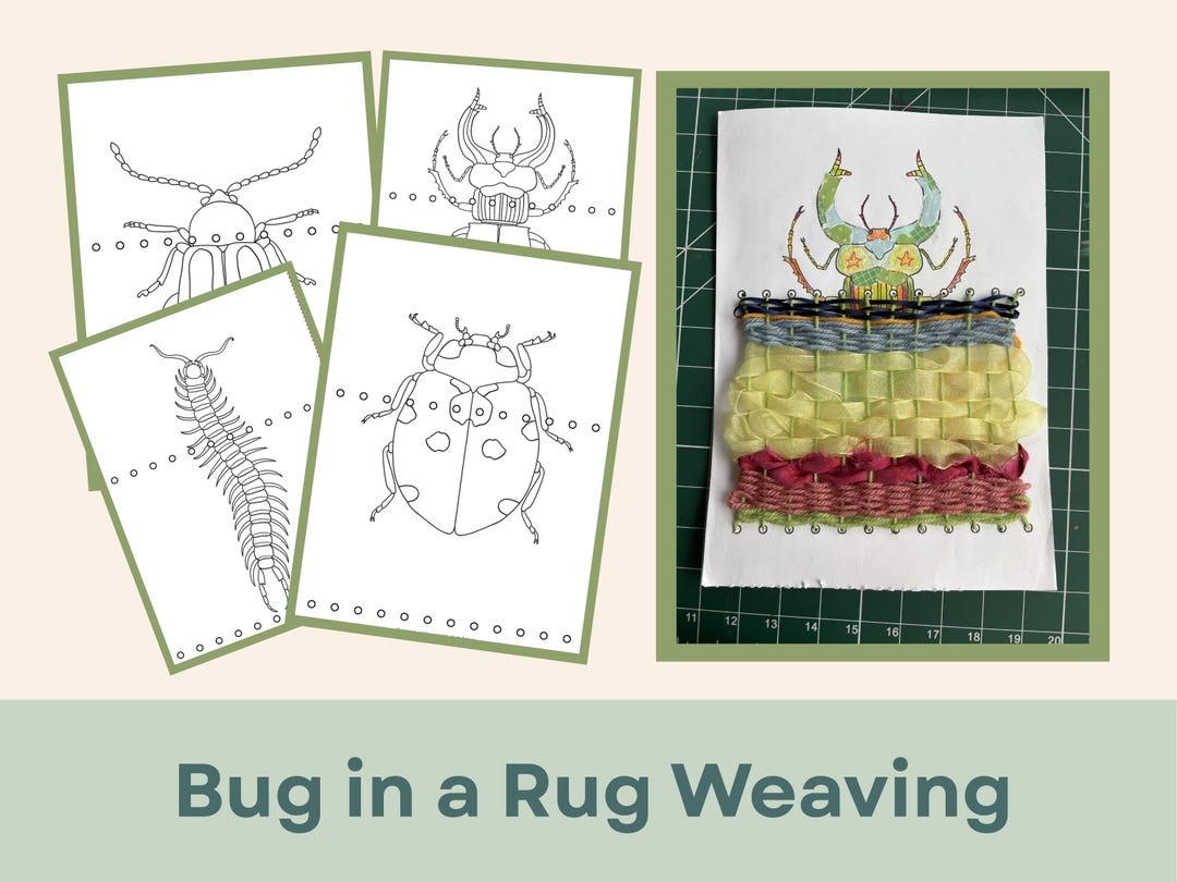 Bug in a Rug Weaving Printable | Insect Craft Activity for Kids - Etsy