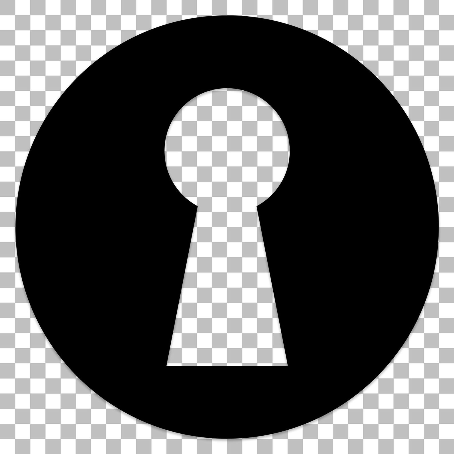 Keyhole SVG PNG - Keyhole Circle Silhouette - Clipart for Cricut ...