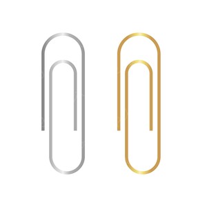 Paper Clip Gold & Silver SVG Paper Clip PNG Clipart - Etsy