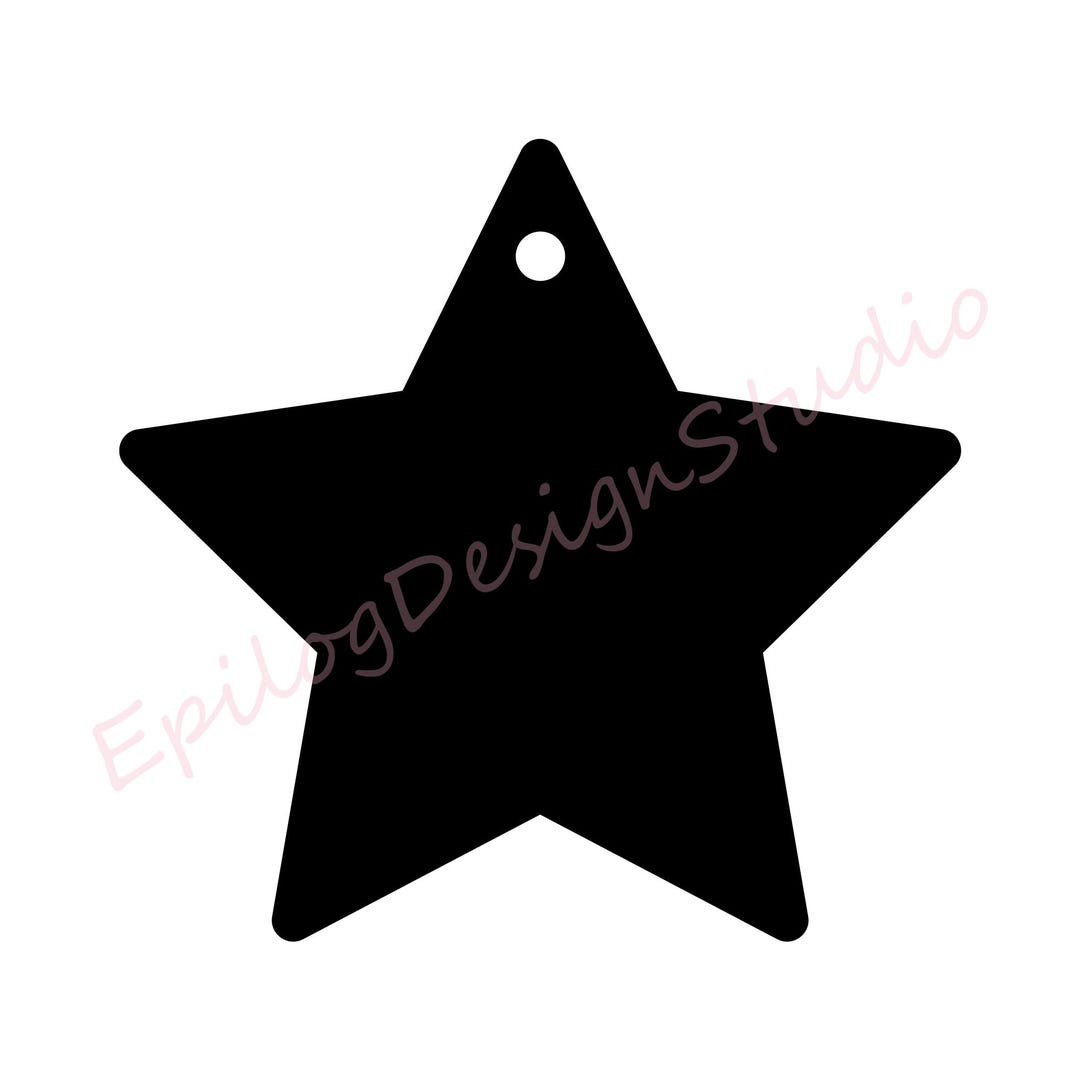Star Rounded Corners Top Hole SVG Top Hole - Etsy