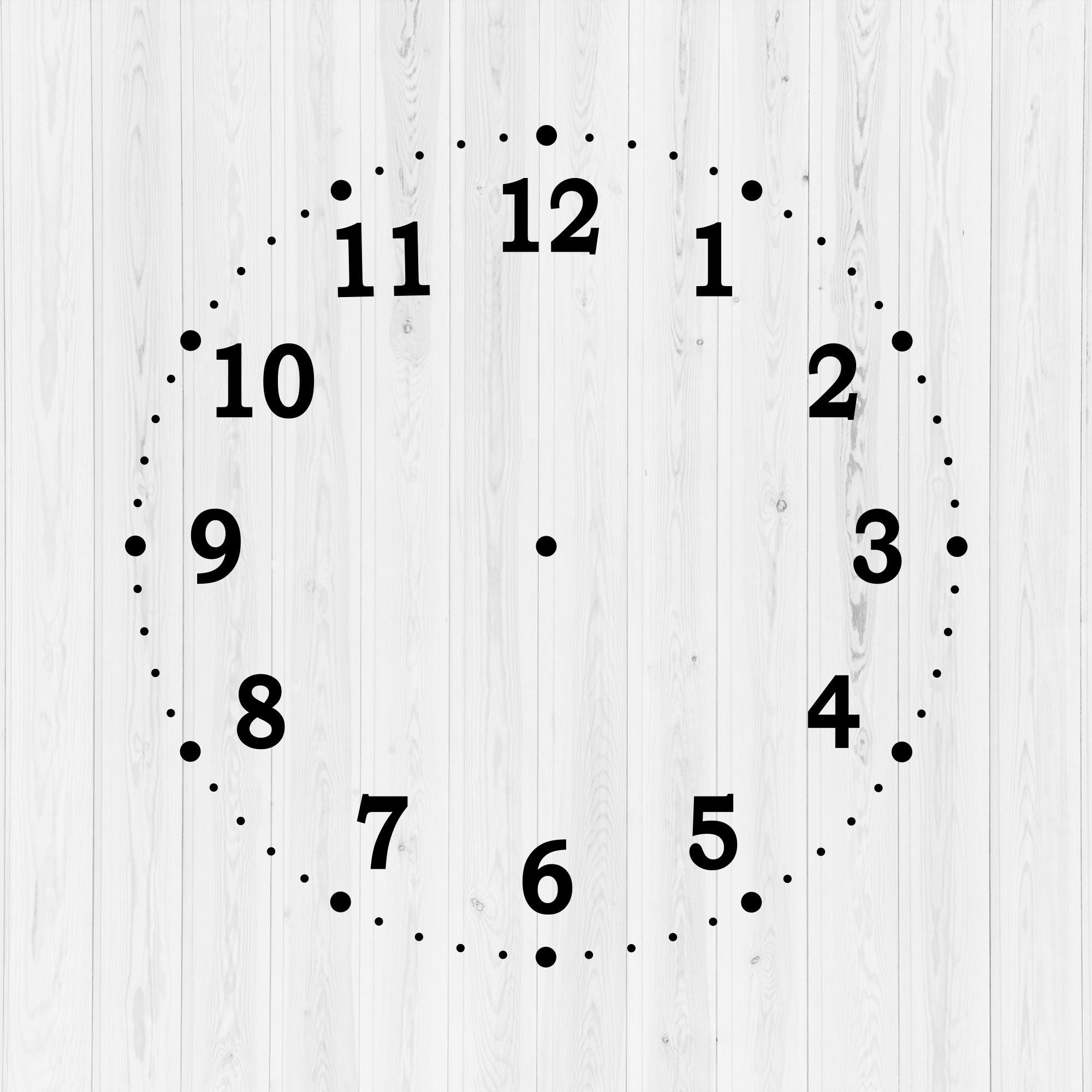 Clock Face SVG | Minute & Second Markers | Clock Face Template - Etsy