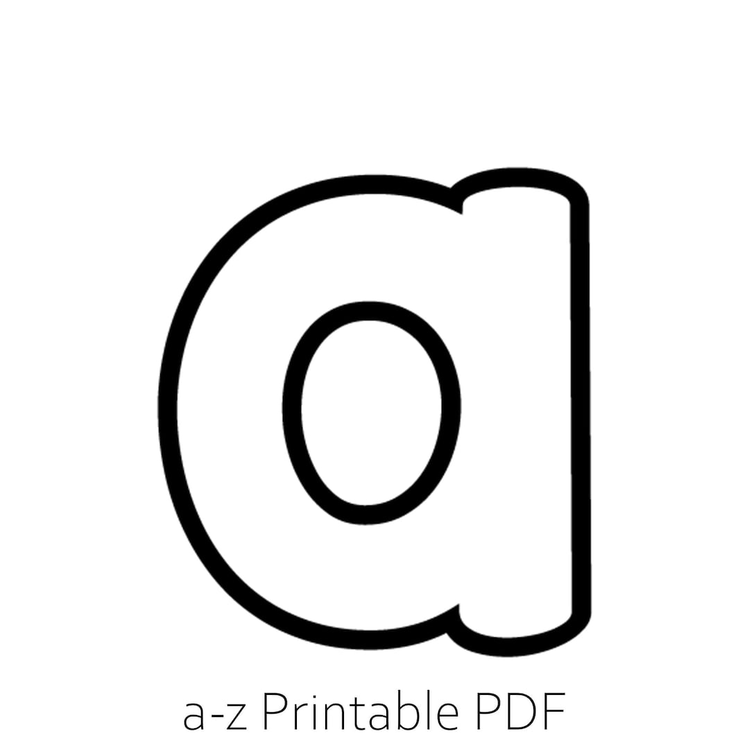 Alphabet Letters Lowercase a to Z - PDF for Print | Large Lowercase ...