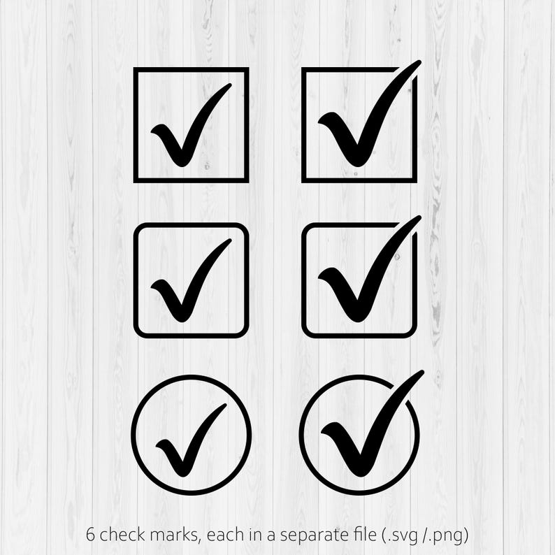 Check Mark SVG Bundle | Checkmark Checkbox | Tick off | Vector - Etsy