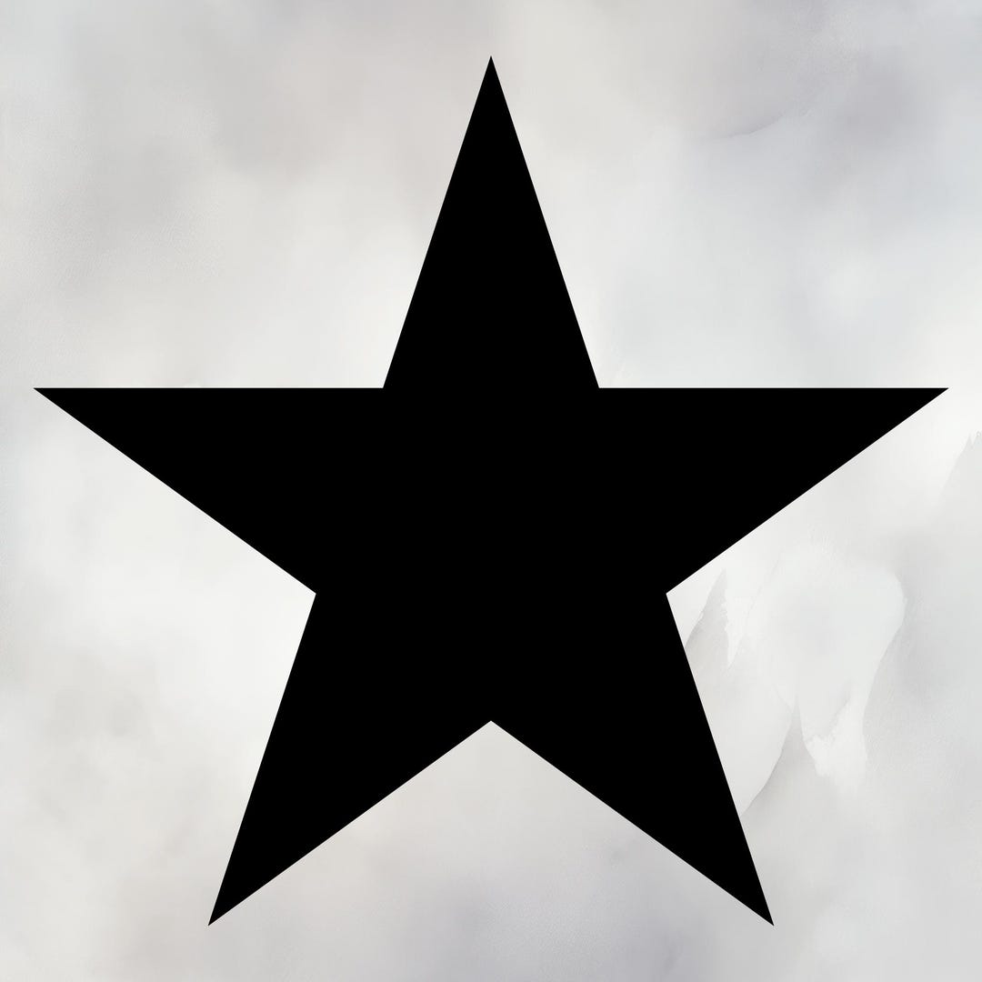 Star SVG | Basic Five-point Star SVG & PNG | Black Solid | for Cricut ...