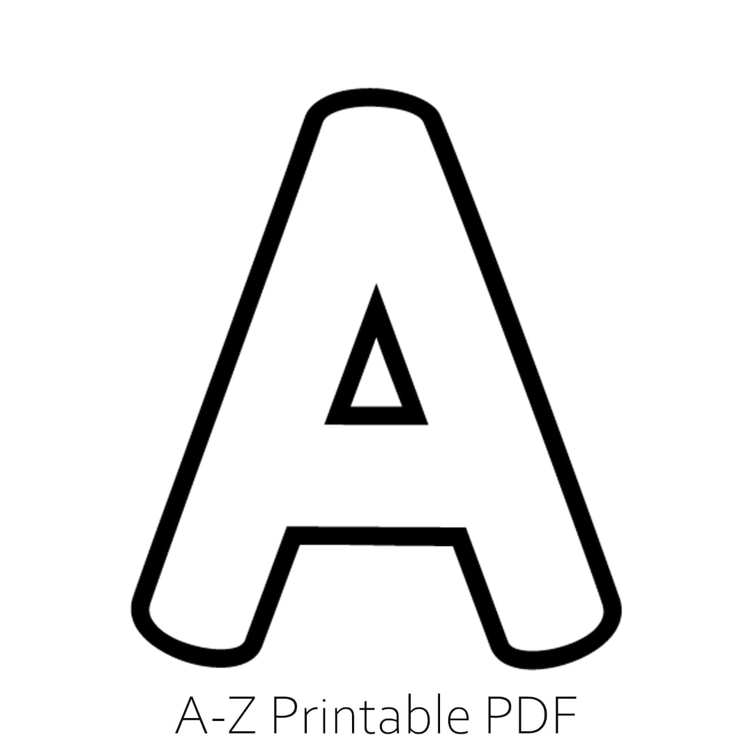 Alphabet Letters Uppercase A to Z - PDF for Print | Large Uppercase ...