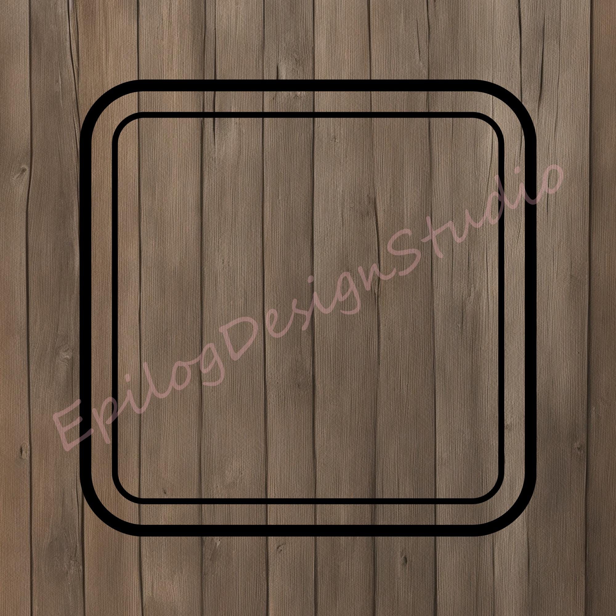Rounded Square Double Frame SVG | Square Monogram | Vector - Etsy