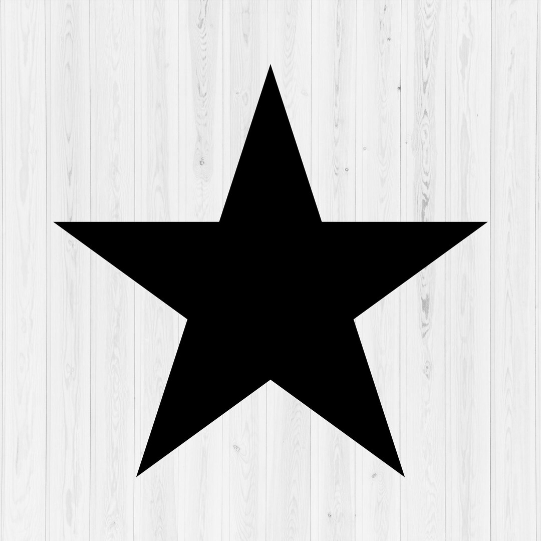 STAR SVG | Basic Five-point Star Svg & Png | Black Solid | Cutfiles ...