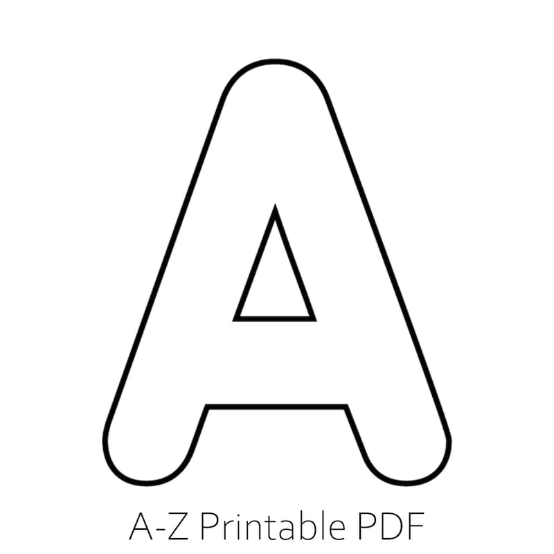 Printable Alphabet Uppercase Bubble - Etsy