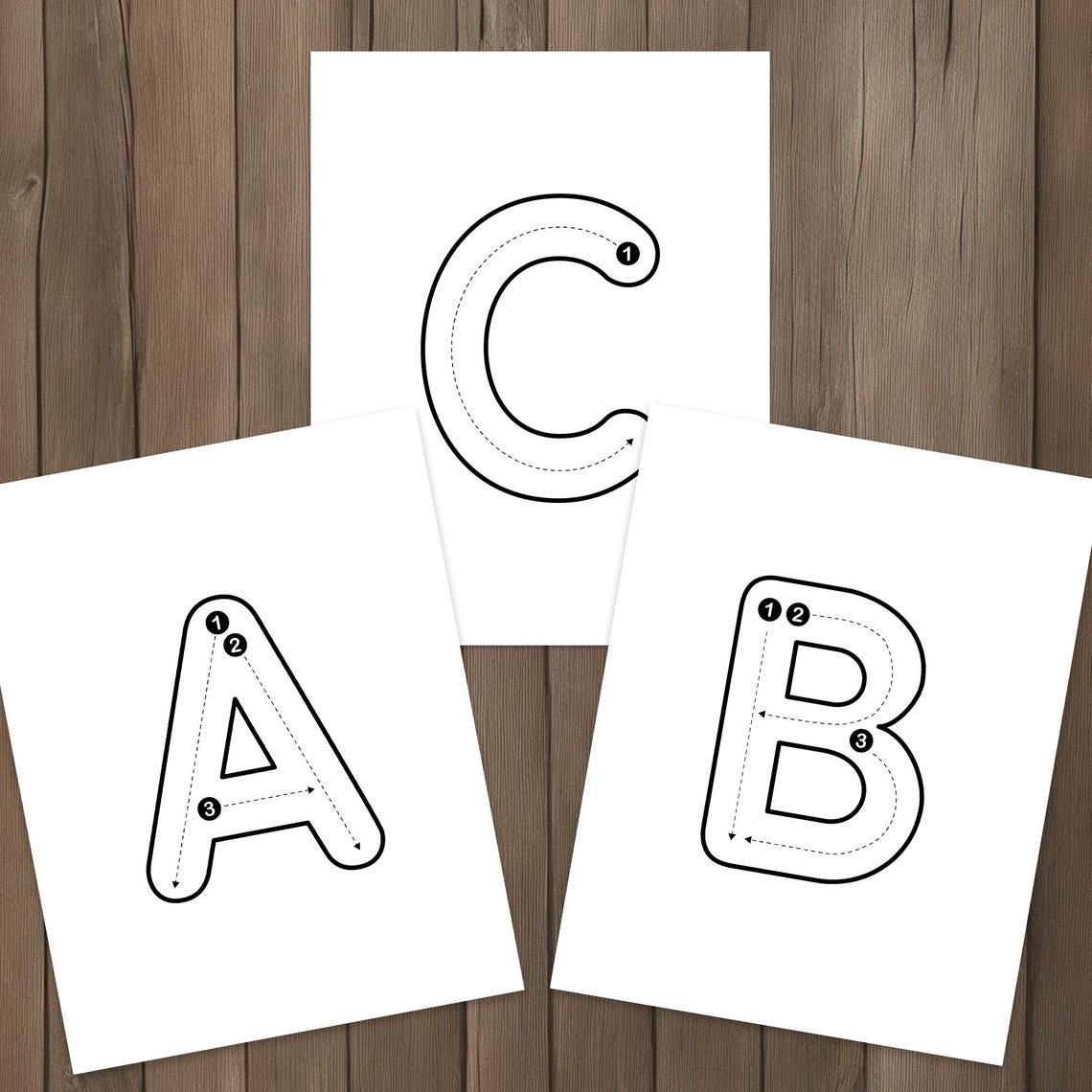 Alphabet Tracing Uppercase, Letter Tracing, Capital Letters A to Z, A4 ...
