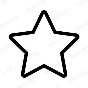 Star Outline Rounded Corners Bundle | 6 Stroke Widths | Vector - Etsy