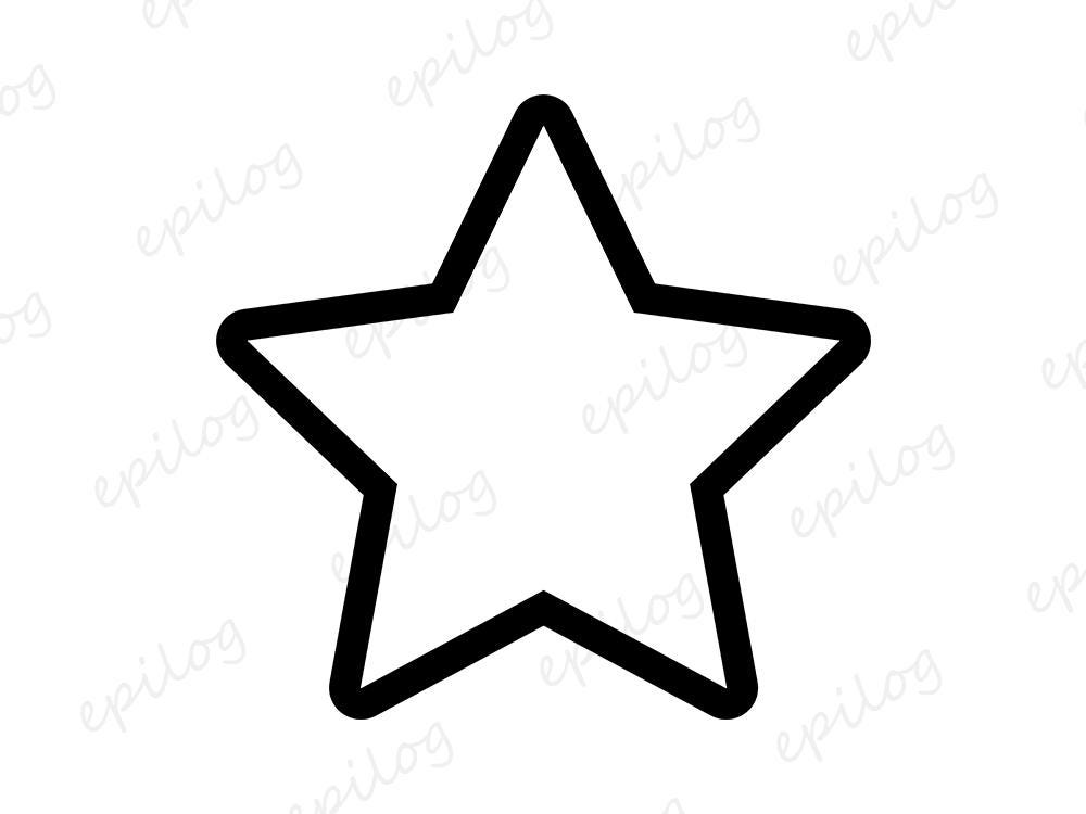 Star Outline Rounded Corners Bundle | 6 Stroke Widths | Vector - Etsy