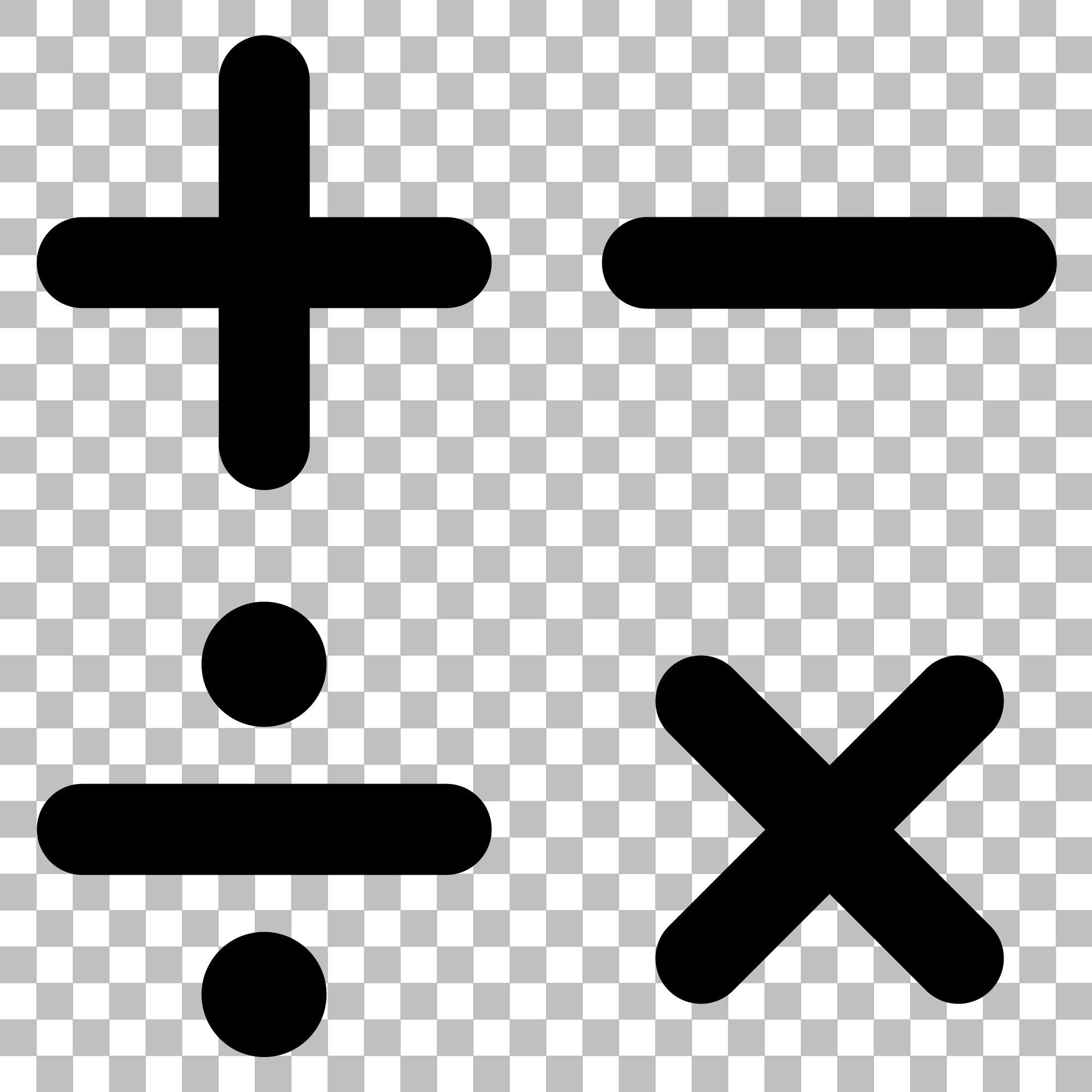 Math Symbols Rounded Corners SVG | Math Symbol | Black | Vector - Etsy ...