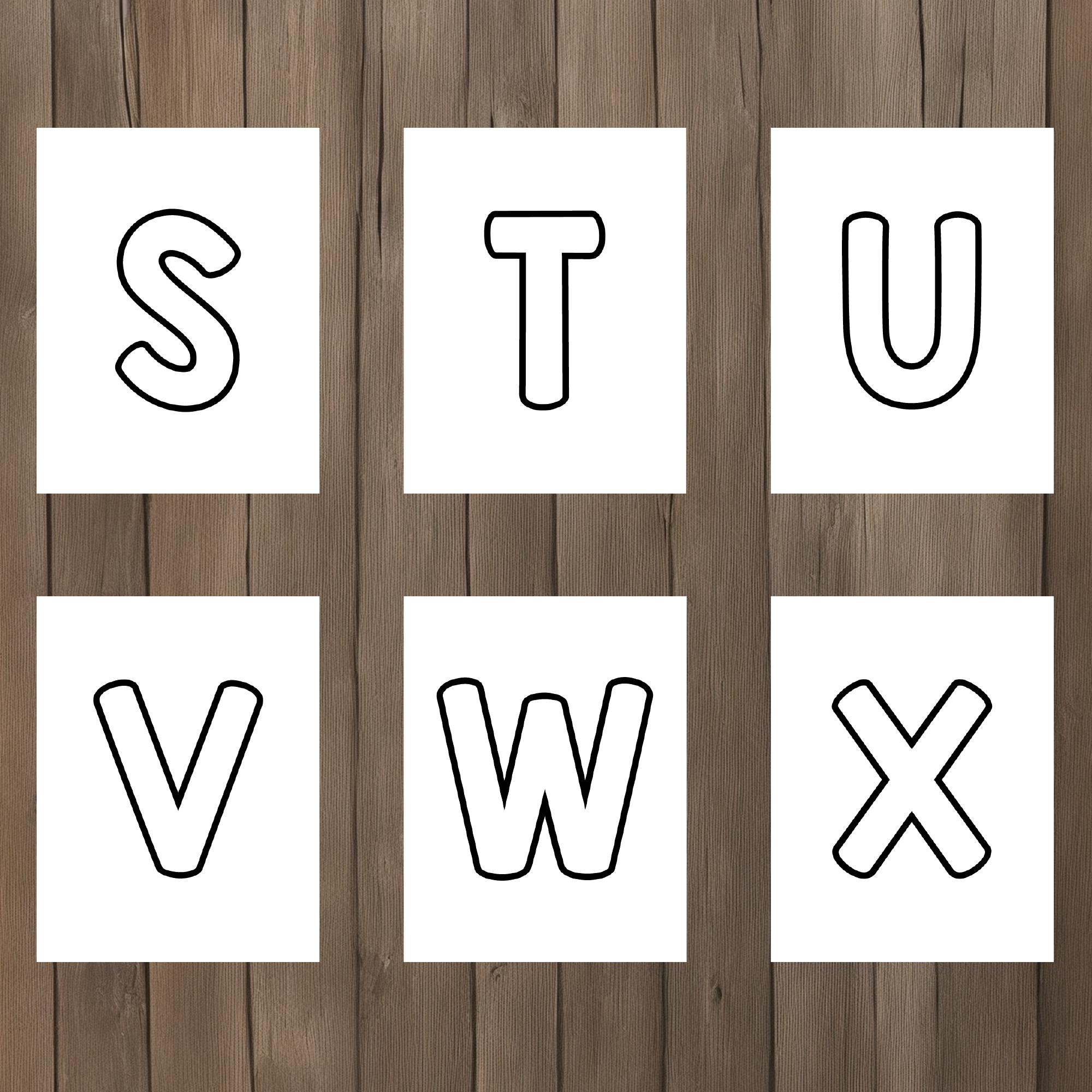 Alphabet Letters Uppercase A to Z - PDF for Print | Large Uppercase ...