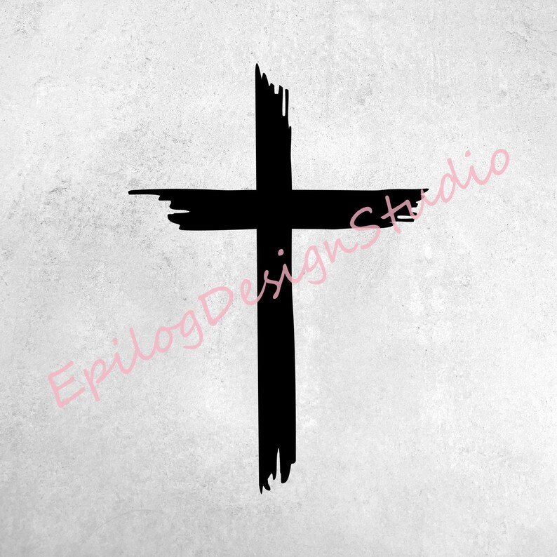 Christian Cross SVG | Black Vector | Old Rugged | Clipart - Etsy