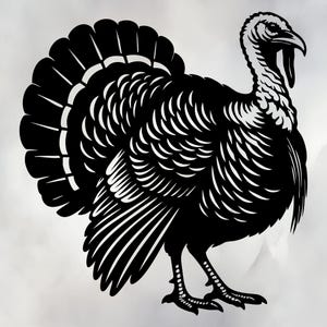Wild Turkey SVG PNG – Detailed Turkey Cut File for Cricut & Silhouette ...