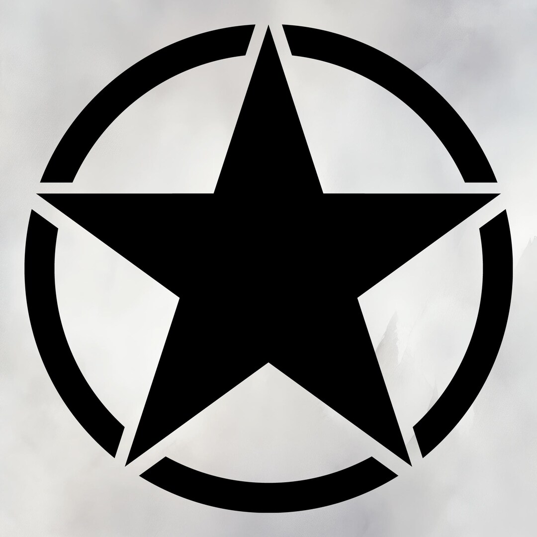 Army Star SVG PNG - Military Star for Cricut, Silhouette Laser, Print ...