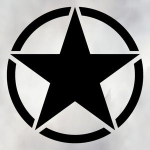 Army Star SVG PNG - Military Star for Cricut, Silhouette Laser, Print ...