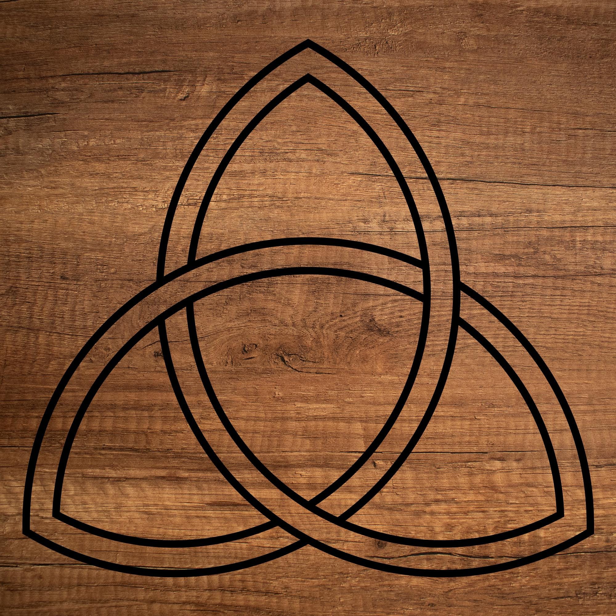 Celtic Trinity Knot SVG PNG Outline – Triquetra Symbol Clipart for ...