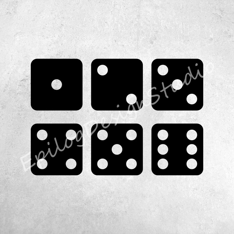 Dice SVG | Dice Face Transparent Dots | Solid Fill | Vector | Clipart ...