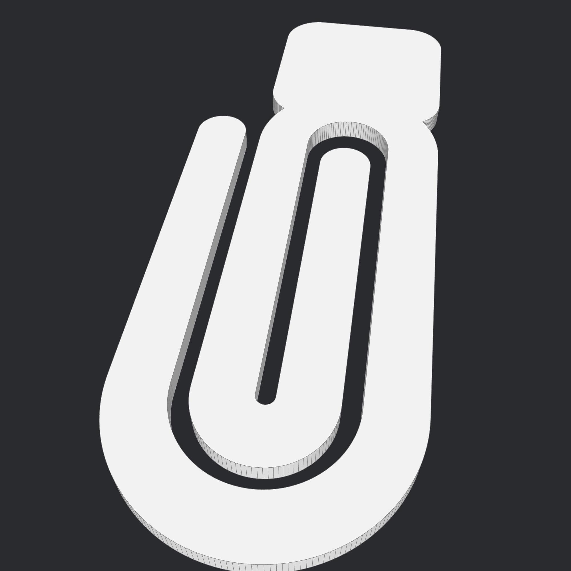Jumbo Paperclip STL - Top Rounded Square - 3D Print File – Jumbo Paper ...