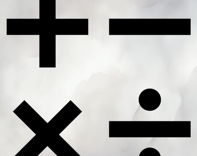 Math Symbols Rounded Corners SVG | Math Symbol | Black | Vector - Etsy ...