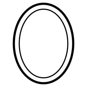 Ellipse Double Frame SVG PNG | Ellipse Monogram | Vector - Etsy