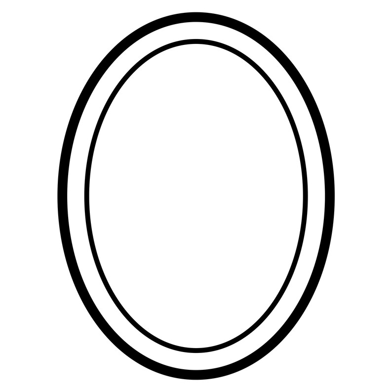 Ellipse Double Frame SVG PNG | Ellipse Monogram | Vector - Etsy
