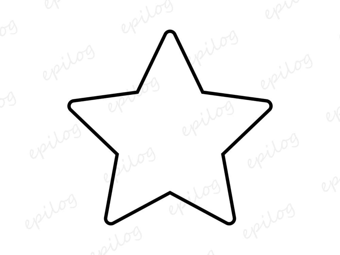 Star Outline Rounded Corners Bundle | 6 Stroke Widths | Vector - Etsy