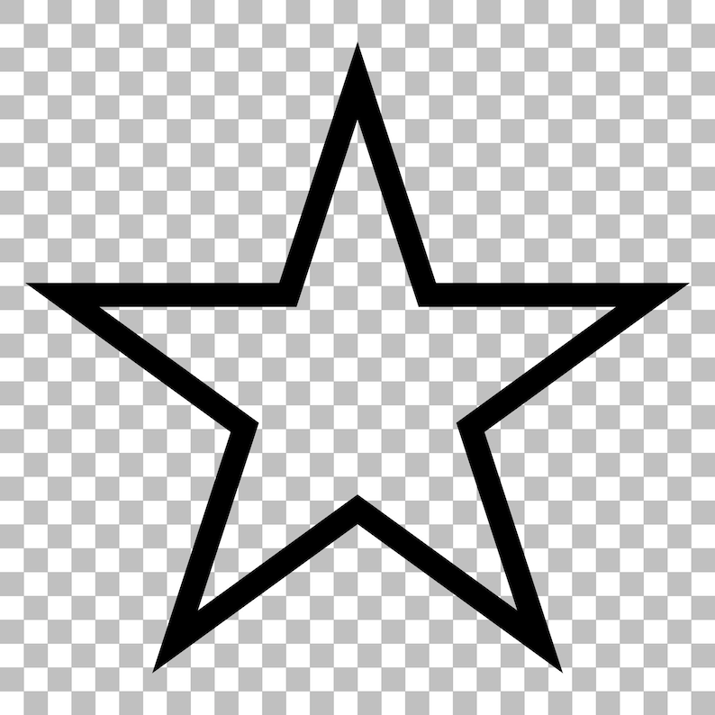 Star SVG | Star Outline SVG | for Cricut, Silhouette, Laser or Print - Etsy